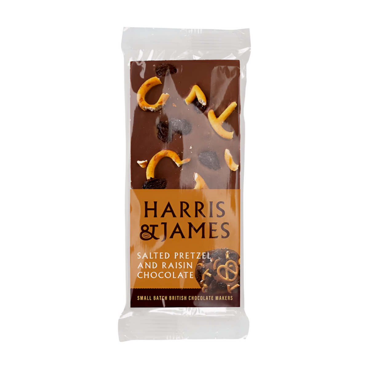 Harris & James Salted Pretzel & Raisin Chocolate Bar (100g) – Fennel ...