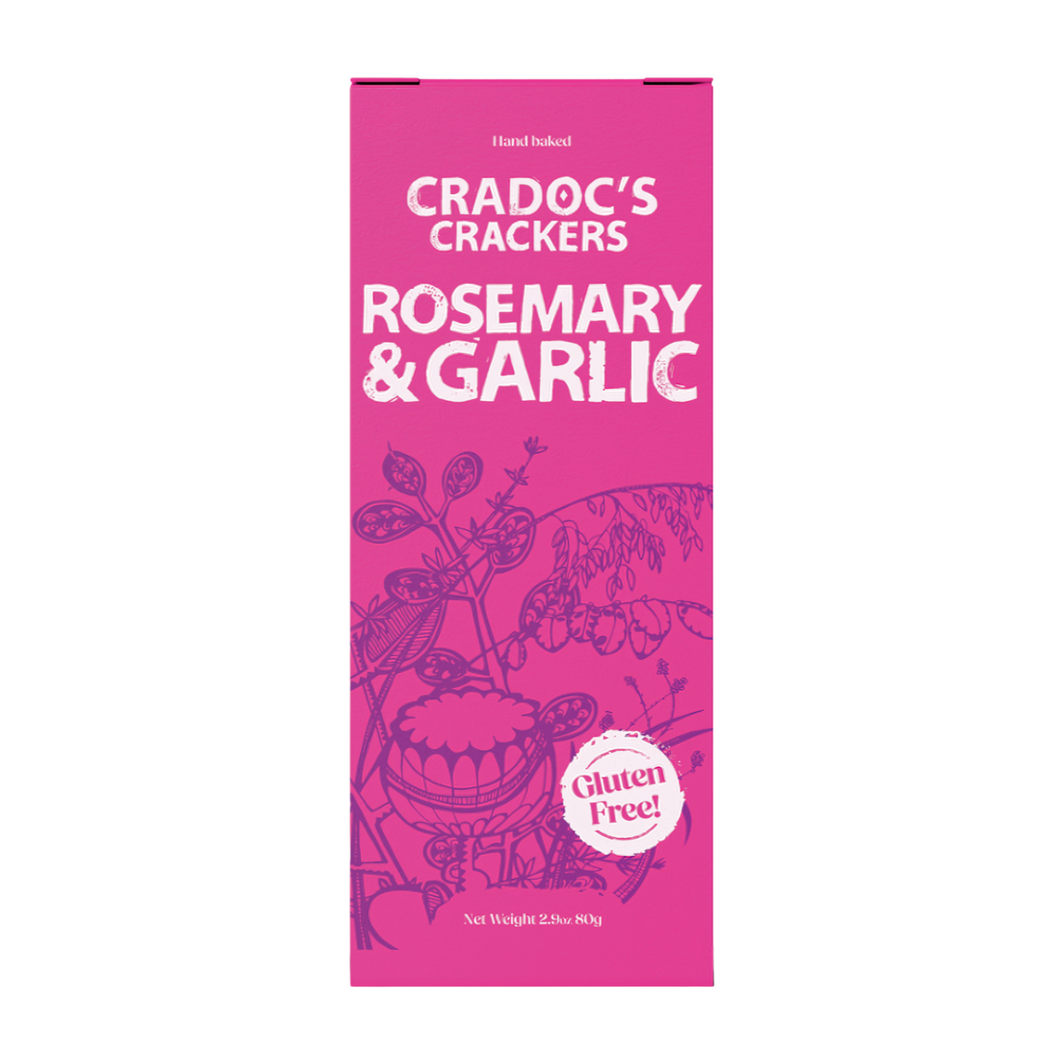 Cradoc's Gluten Free Rosemary & Garlic Crackers (80g) – Fennel and Ginger