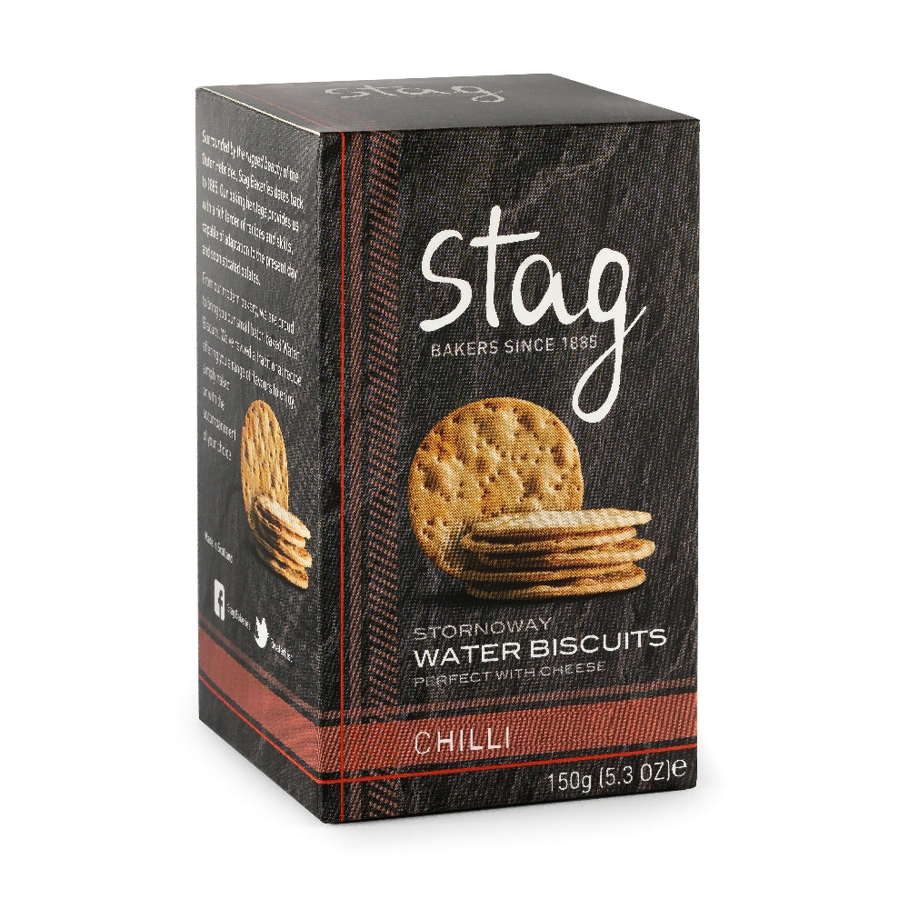 Stag Chilli Water Biscuits (150g) – Fennel and Ginger
