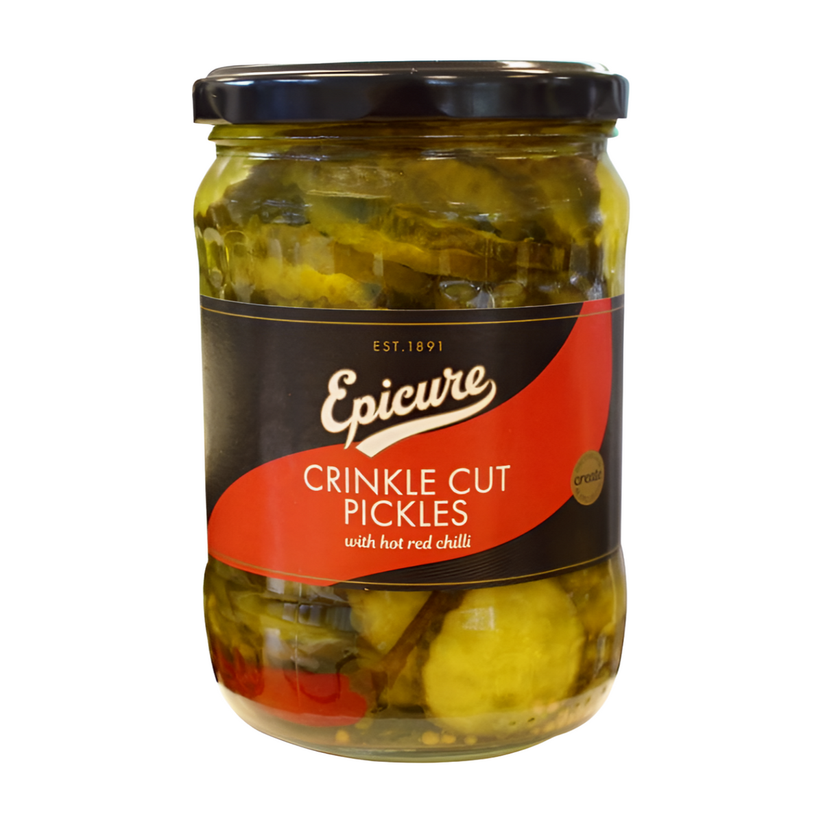 Epicure Crinkle Cut Pickles (530g) – Fennel and Ginger