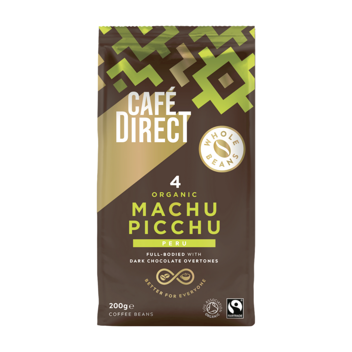 Cafe Direct Machu Picchu Organic Coffee Beans (200g) – Fennel and Ginger