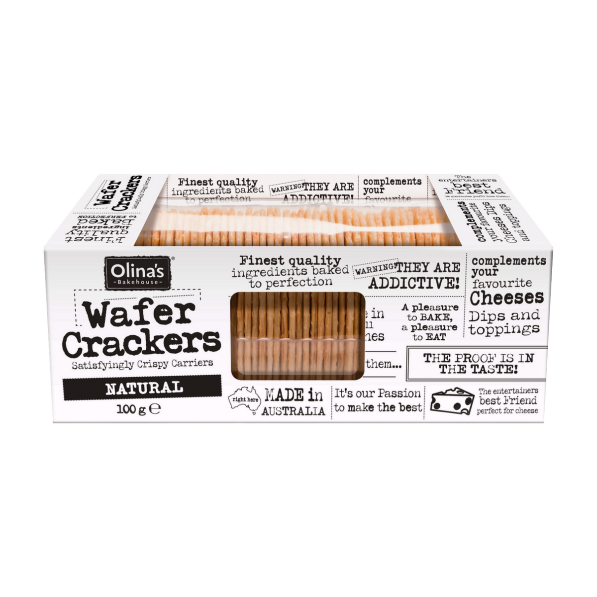 Olina's Bakehouse Natural Wafer Crackers (100g) – Fennel and Ginger