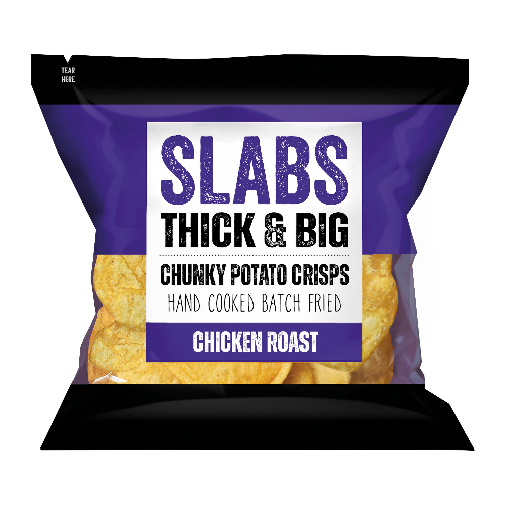 Slabs Chicken Roast Chunky Potato Crisps (80g) – Fennel and Ginger