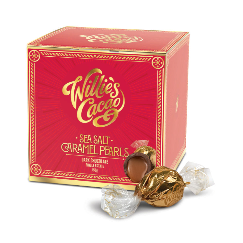Willie's Cacao Dark Chocolate Sea Salt Caramel Pearls (150g) – Fennel ...