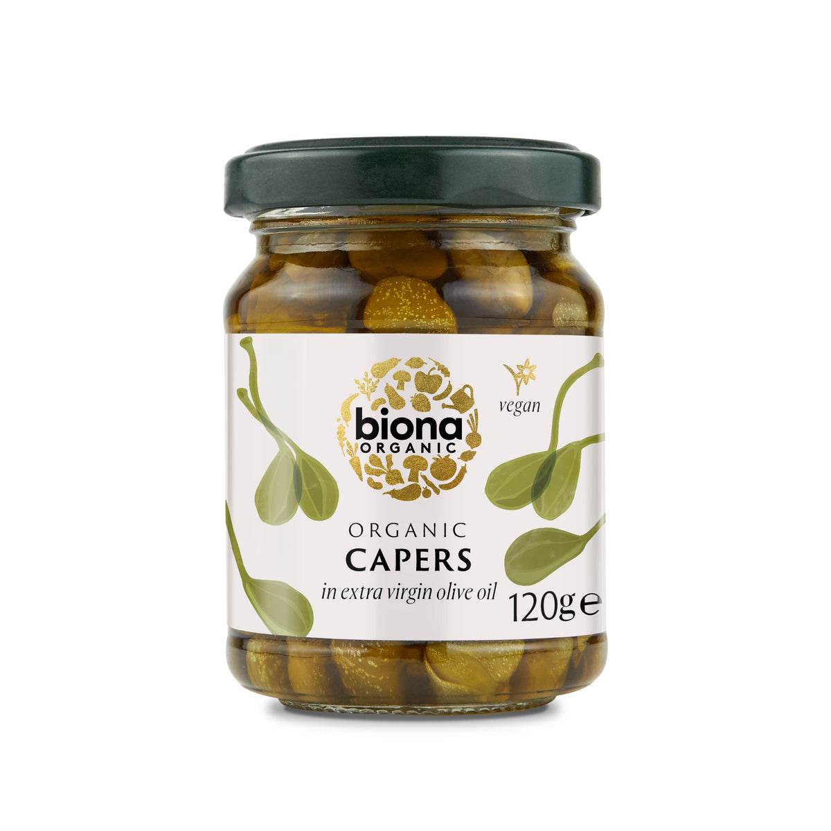 Biona Organic Capers in Extra Virgin Olive Oil (120g) – Fennel and Ginger