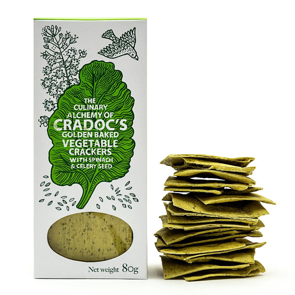 Cradoc's Vegetable Crackers with Spinach & Celery Seed (80g) – Fennel ...