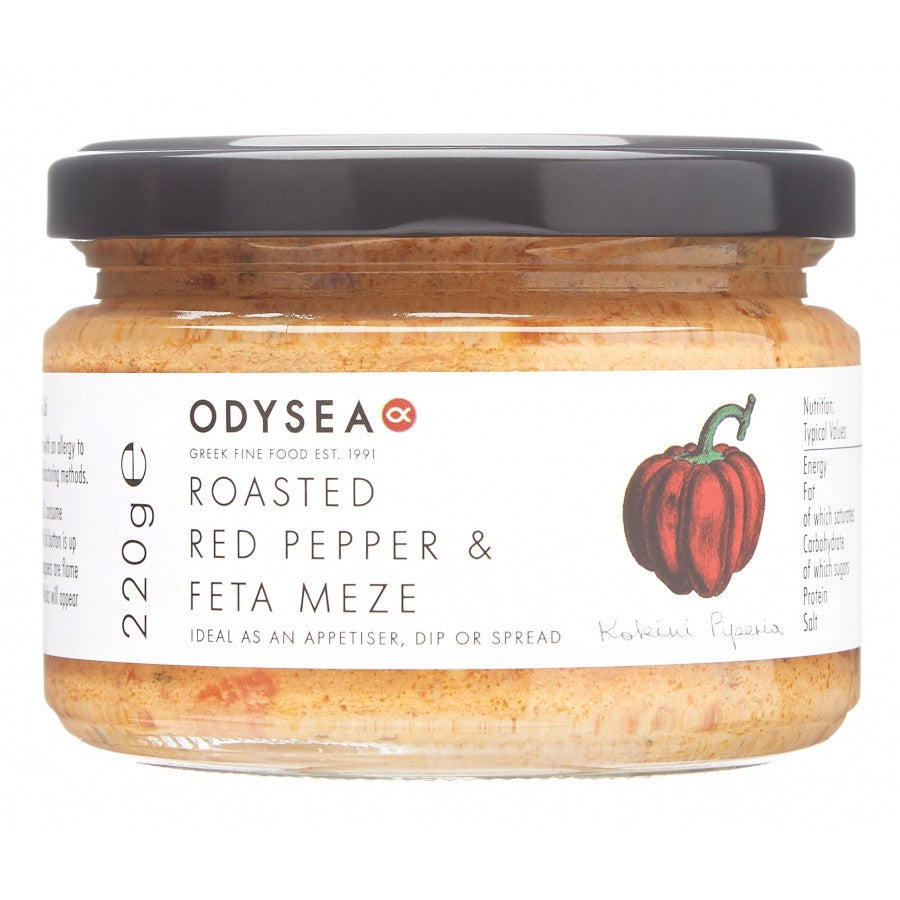 Odysea Roasted Red Pepper & Feta Meze (220g) – Fennel and Ginger
